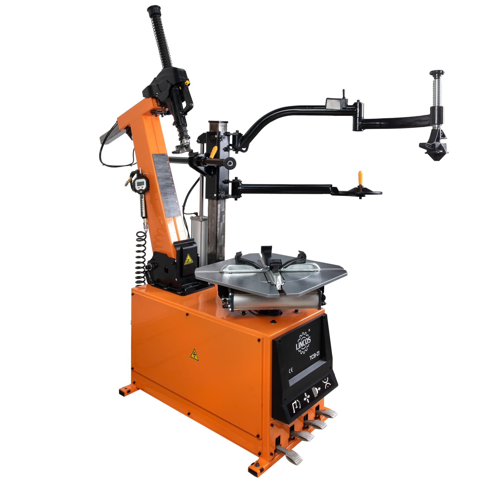 Tyre changer, 26", pneumatically tiltable and lockable column, help arm ...
