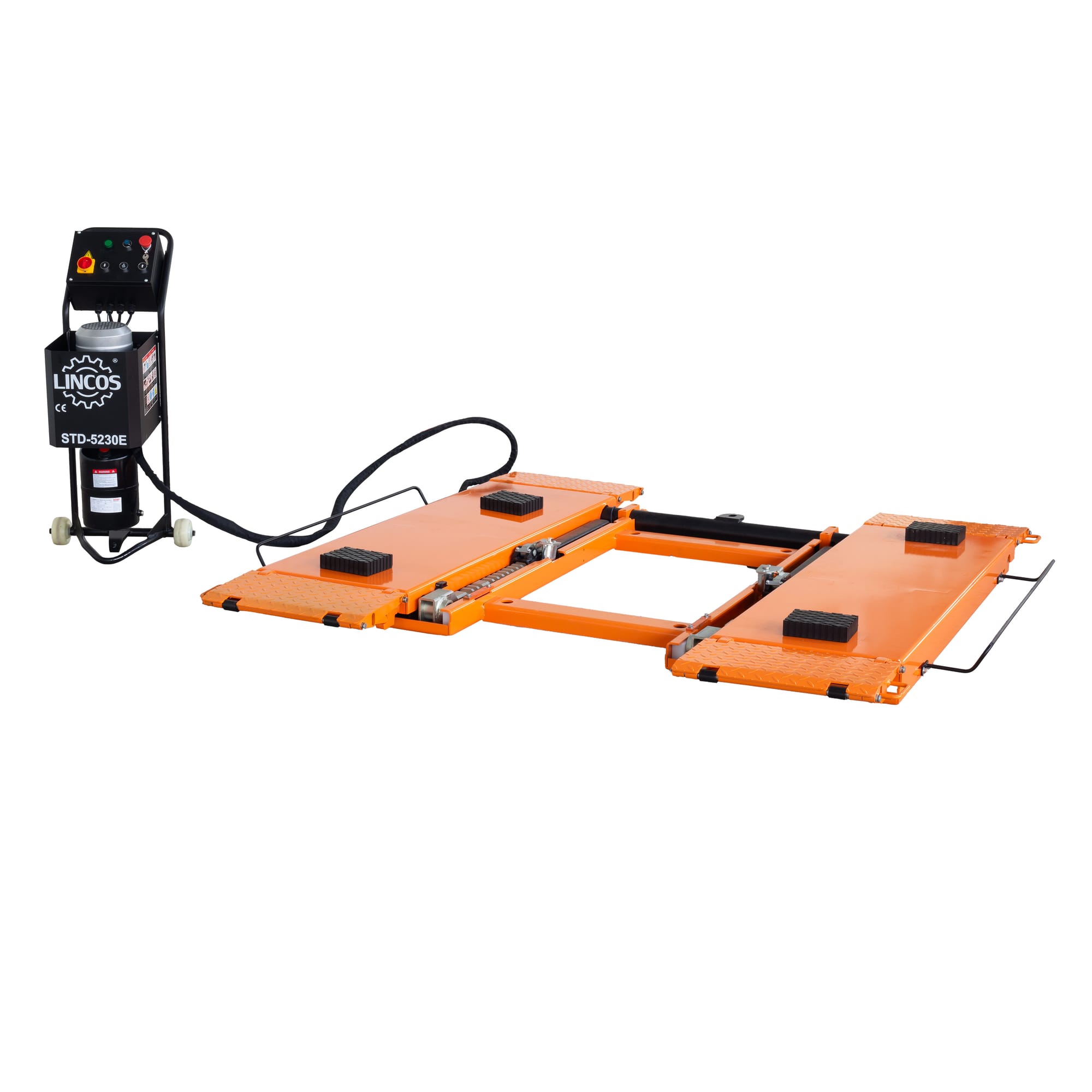 Portable scissor lift, 3.5t, 230V with electric release and mobile kit ...